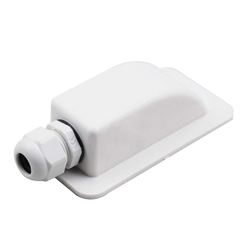 Waterproof Solar Panel Cable Entry Gland Single Hole UV Resistance Roof Cable Gland Box for RV Caravan Boats Yachts (White)