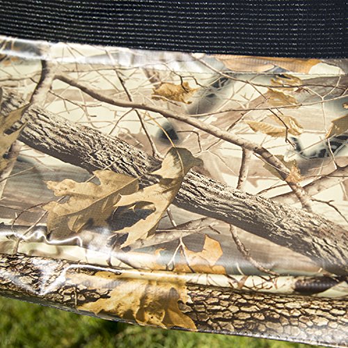 Skywalker Trampolines 12-Foot Jump N’ Dunk Trampoline with Enclosure Net - Basketball Trampoline, Camo