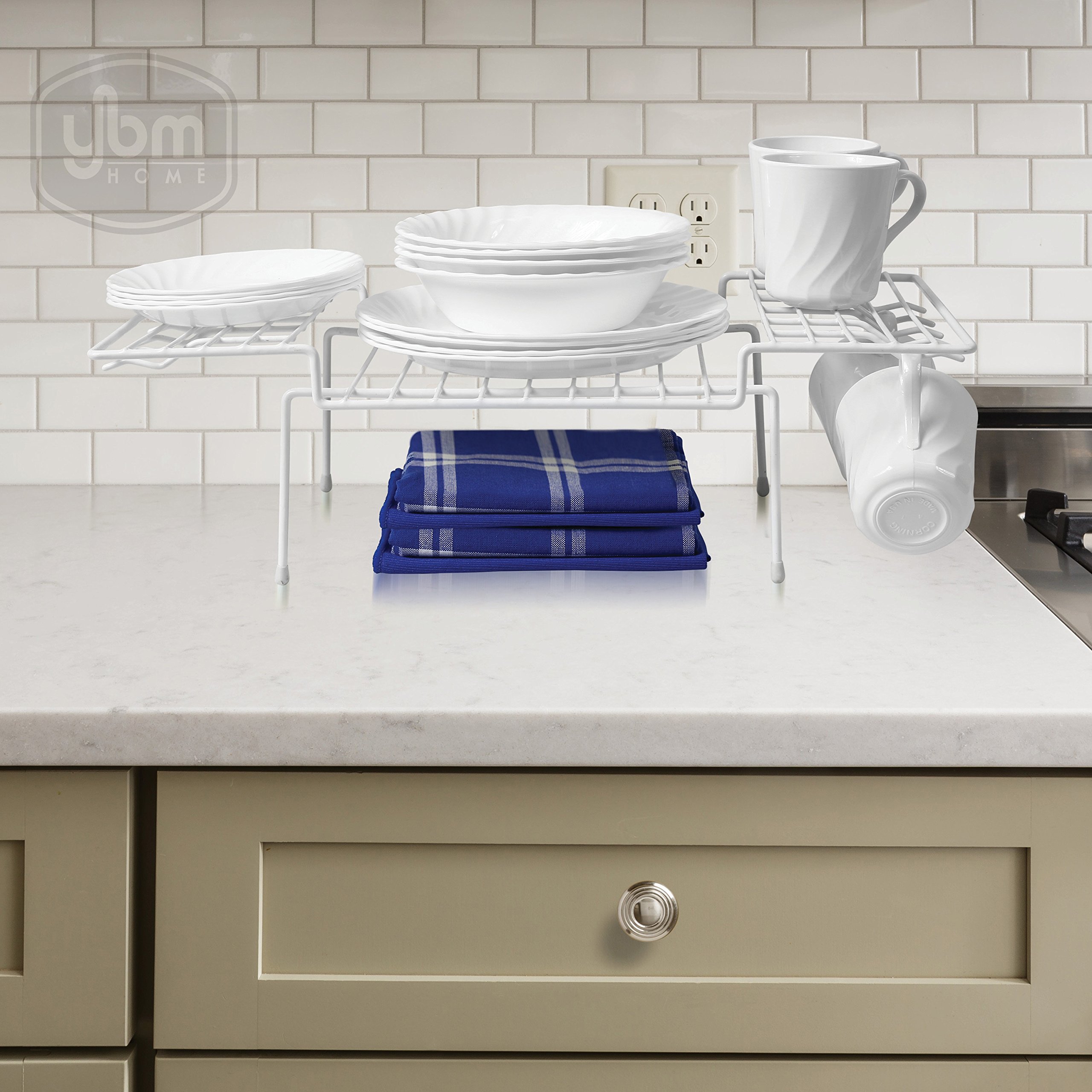 Ybm Home Wire Kitchen Counter and Cabinet Helper Shelf, Shelf Storage Organizer White 2214 (1)