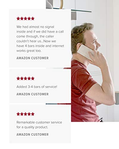 weBoost Home Room - Cell Phone Signal Booster | Boosts 4G LTE & 5G for all U.S. Networks & Carriers - Verizon, AT&T, T-Mobile & more | Made in the U.S. | FCC Approved (model 472120)