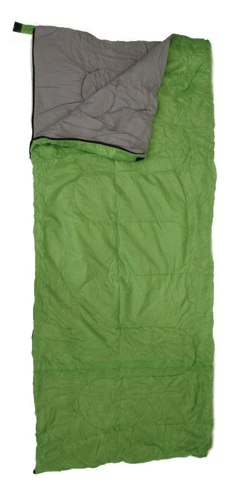 Sleeping BAG Adult Size 20+ Degrees Bright Grass Green Gray - Carry Bag NEW