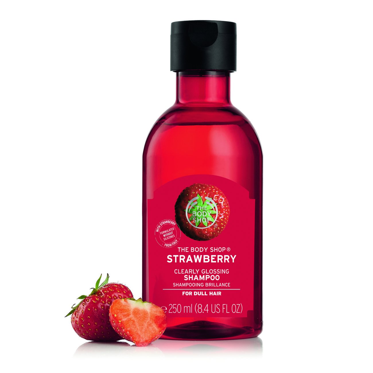 The Body Shop Strawberry Clearly Glossing Shampoo, 8.4 Fl Oz (Vegan)