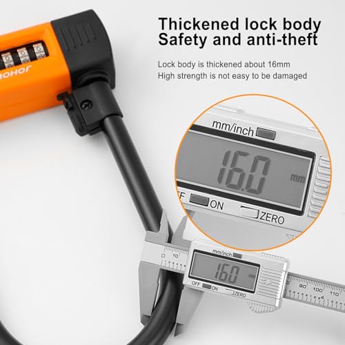 U-Lock, Heavy Duty Combination U Lock Paddle Lock, U Lock with 4-Digit Resettable, Heavy Duty Anti-Theft Bicycle U Lock Secure Your, Scooter, Electric and More Ideal for Road Moun