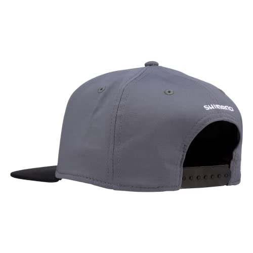 SHIMANO Fishing Welded Flatbill Cap - Gray, One Size Fits Most [AHATSWLDFLGY]
