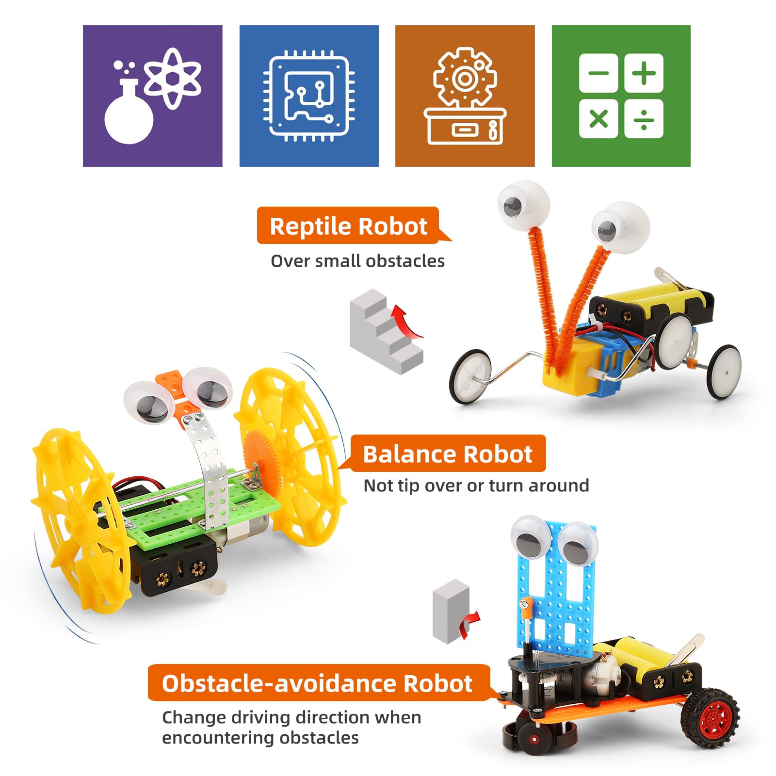STEM Science Robotics Kit, Experiments Projects Activities for Kids 6-8 8-12, Build Robot Crafts for Boys Toys, DIY Electronic Engineering Building Kits for Girls Age 8 + Year Old Gifts