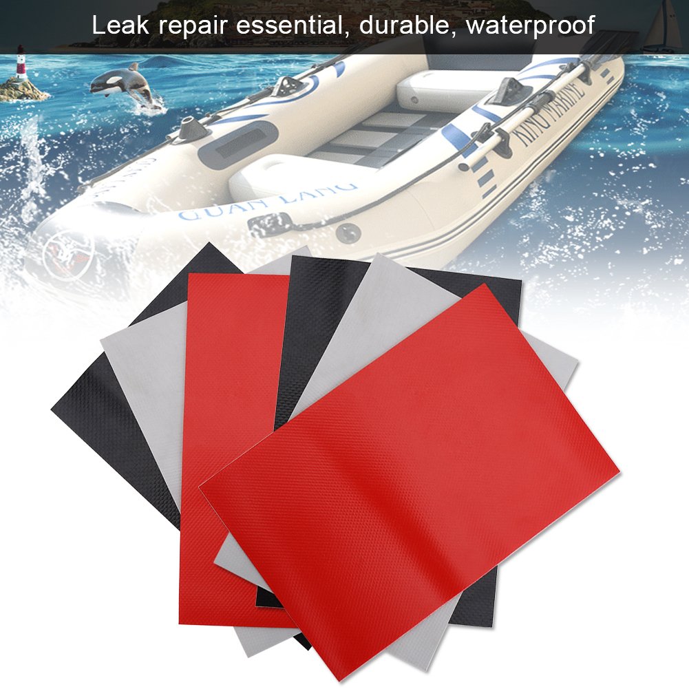 VGEBY1 Kayak Repair Patches, 3pcs Raft PVC Repair Tool Kit Waterproof Patches for Kayak Inflatable Raft(Grey)