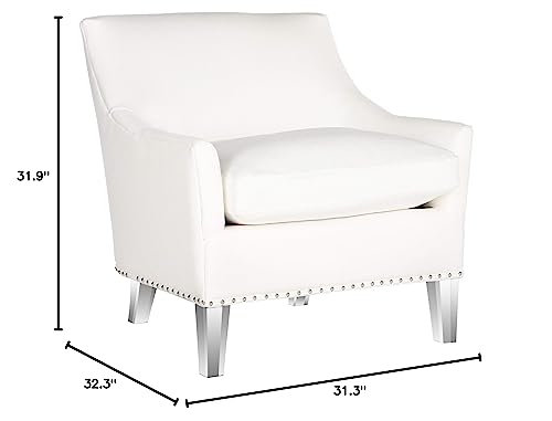 Safavieh Mercer Collection Hollywood Glam White Tufted Club Chair
