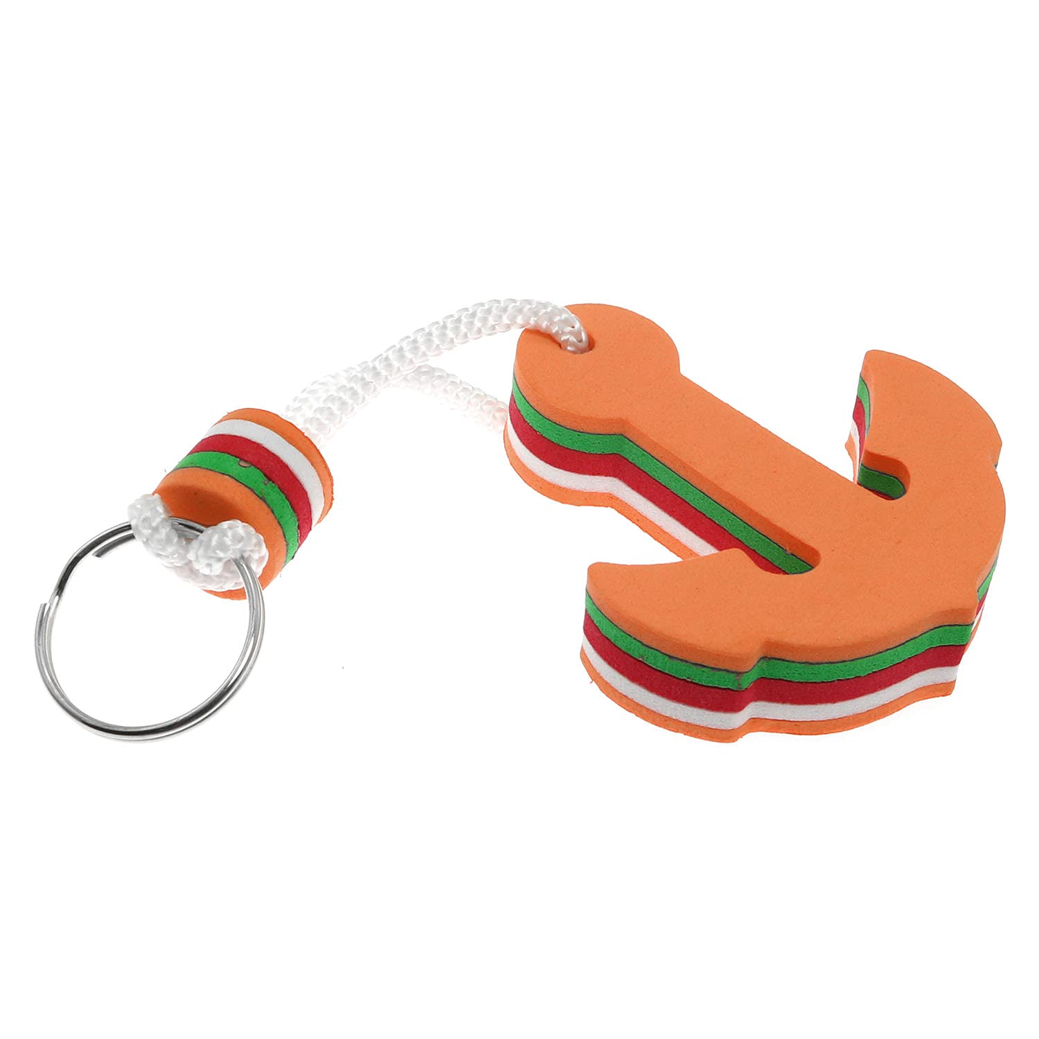ZRM&E 2pcs Floating Key Chains Anchor Floating Key Chains for Boats Fishing Sailing Water Sports (Orange, Red)