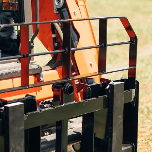 Titan Attachments Pro Series Skid Steer Pallet Fork Attachment with 48" Fork Blades, Rate 6,000 LB, Quick Tach Mounting