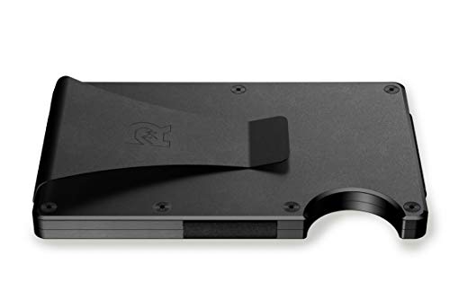 The Ridge Titanium Money Clip, Wallet Thinner Than Smartphones, Black