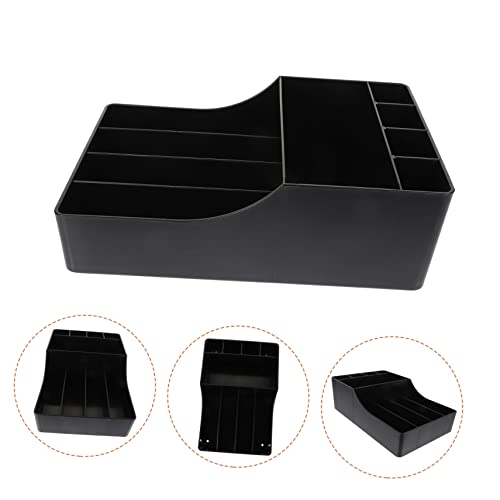 Yardwe Classification Storage Box Desk Valet Tray compaertment Condiment Accessory Tray Sugar Bag Container Acrylic Tea Bag Holder Condiment Organizer Jewelry Coffee Locker Plastic