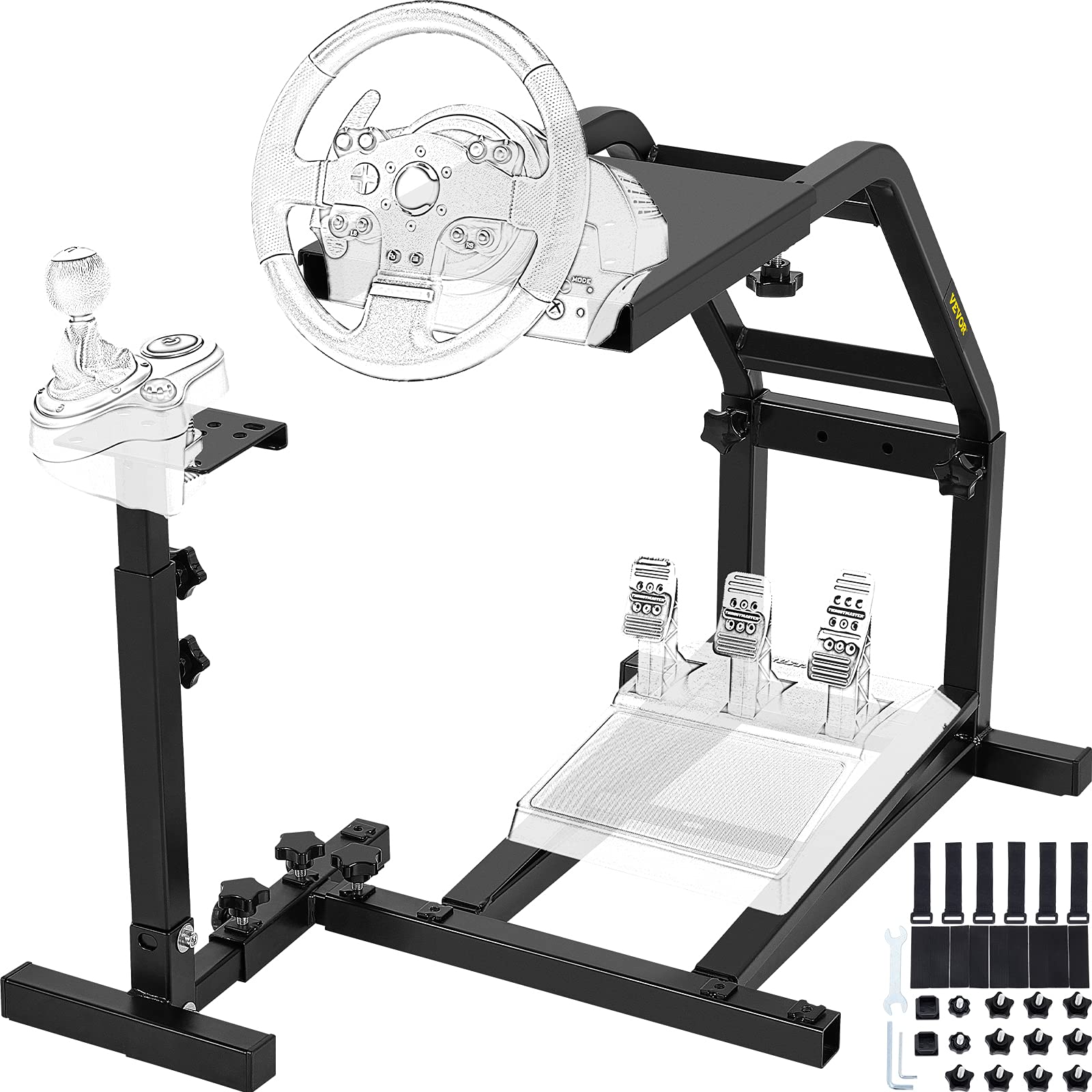 VEVOR G29, G27 and G25 Racing Simulator Steering Wheel Stand GT Racing Simulator Steering Wheel Stand,Wheel Support and Pedal not Included