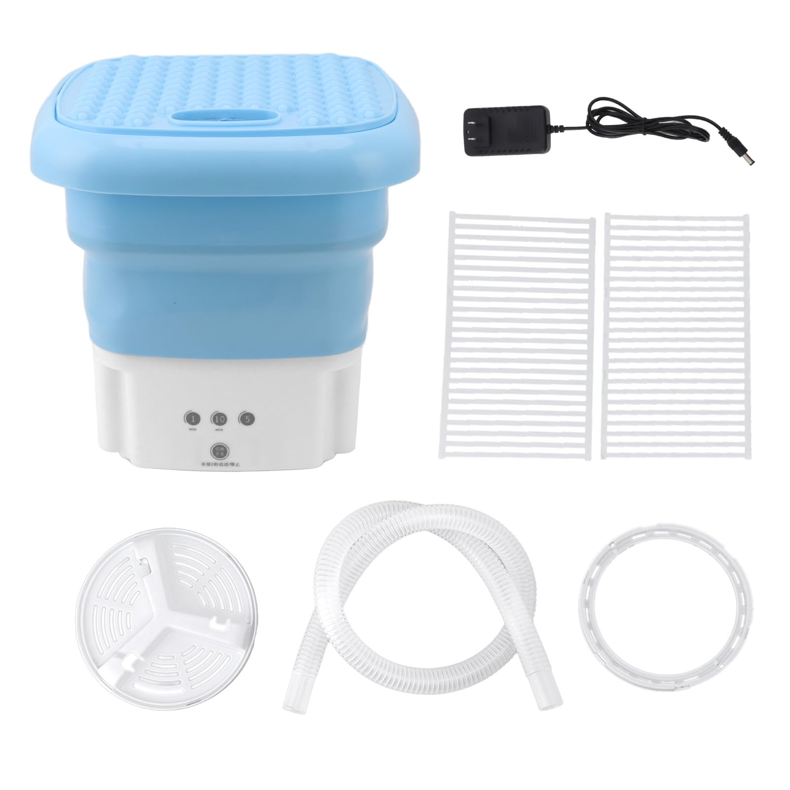 Tgoon Foldable Washing Machine, Deep Stain Removal High Speed Motor Foldable Mini Washing Machine Deep for Tourism for Apartments (US Plug)