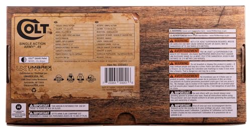 Umarex Colt Peacemaker Revolver Single Action Army Six-Shooter .177 Caliber Air Pistol, Pellet Gun, Black