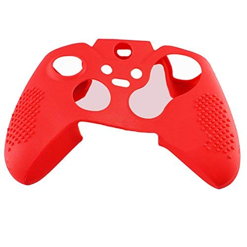 Taifond Anti-Slip Silicone Controller Cover Protective Skins for Microsoft Xbox One Elite Controller with Two Thumb Grip Caps (Red)