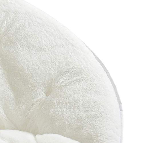 Urban Lifestyle Faux Fur Saucer Chair, 22"D x 32"W x 29"H, White/Gold