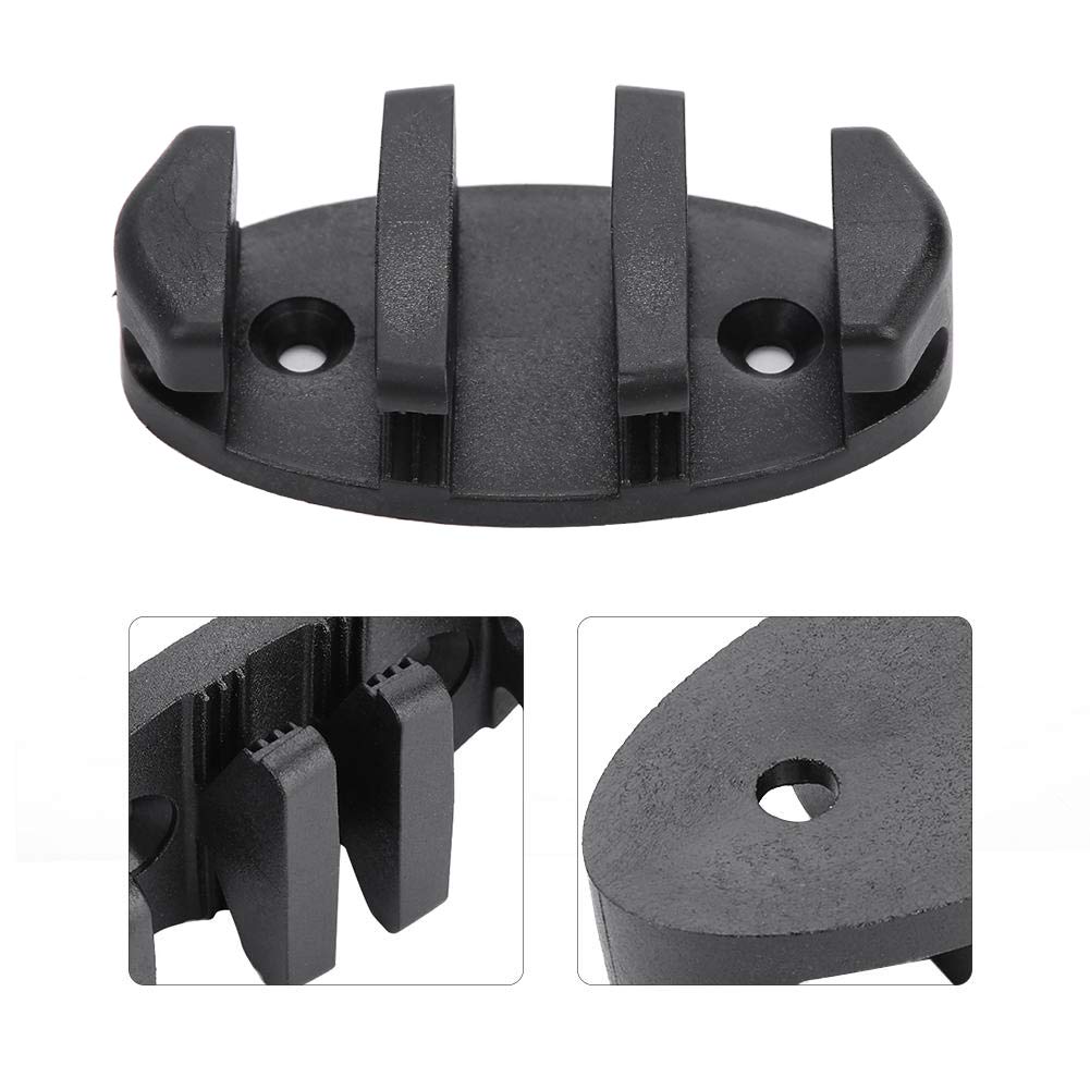 Zig Zag Cleat, Boat Folding Cleat 3.5 * 0.9 * 1.7 Inch Plastic Nylon Kayak Marine Dock Cleats for Canoes Boat Deck Marine Fishing Rigging Accessories (Black)