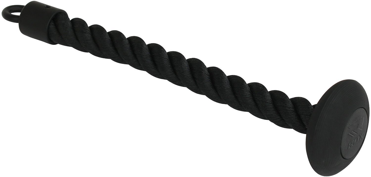 RDX Gym Tricep Rope Handle Rubber Pull Down Bicep Cable Attachment Exercises, Black