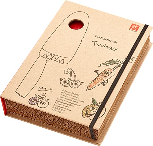 Zwilling 36550-101 Twinny, Red, 3.9 inches (100 mm), Children's Knife, Stainless Steel, Round Tip, Safety
