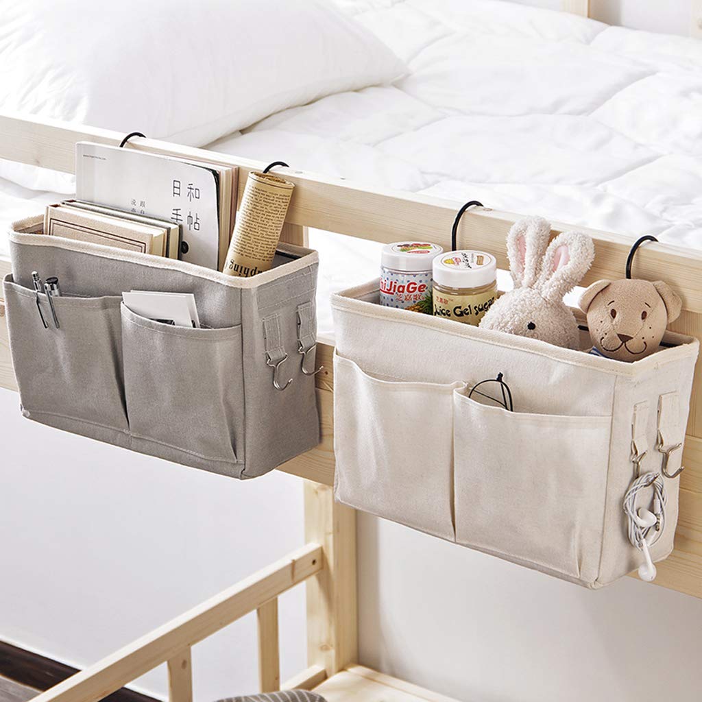 xiuersty Bedside Caddy Hanging Storage Bag Bins Cubes Organizer Dorm Room Phone Book Magazine Holder for Bedroom Clothes,T-Shirts,Handbag