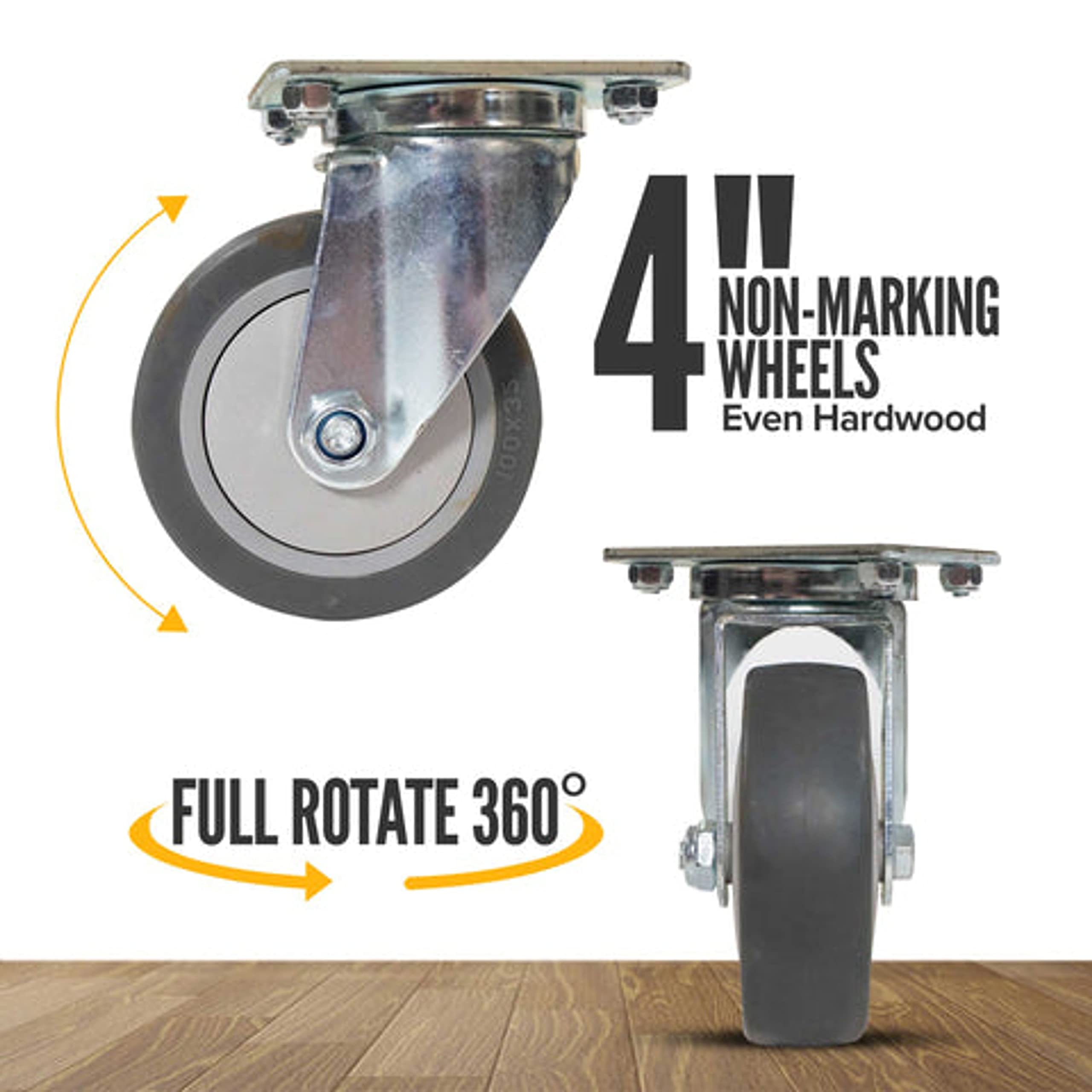 US Cargo Control - Carpeted Moving Dolly 18 Inch x 30 Inch - Heavy Duty Furniture Dolly with Four Rubber Swivel Casters - Carpeted Edges for Safe Cargo Hauling