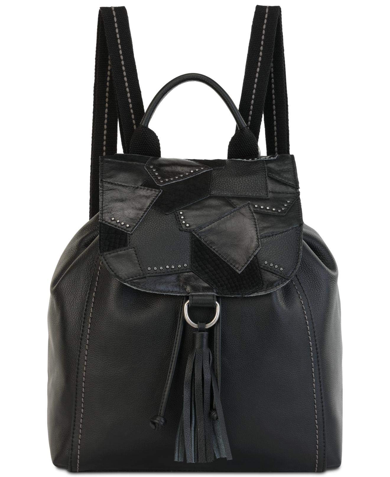 The Sak Womens Avalon Leather Convertible Backpack Black Large