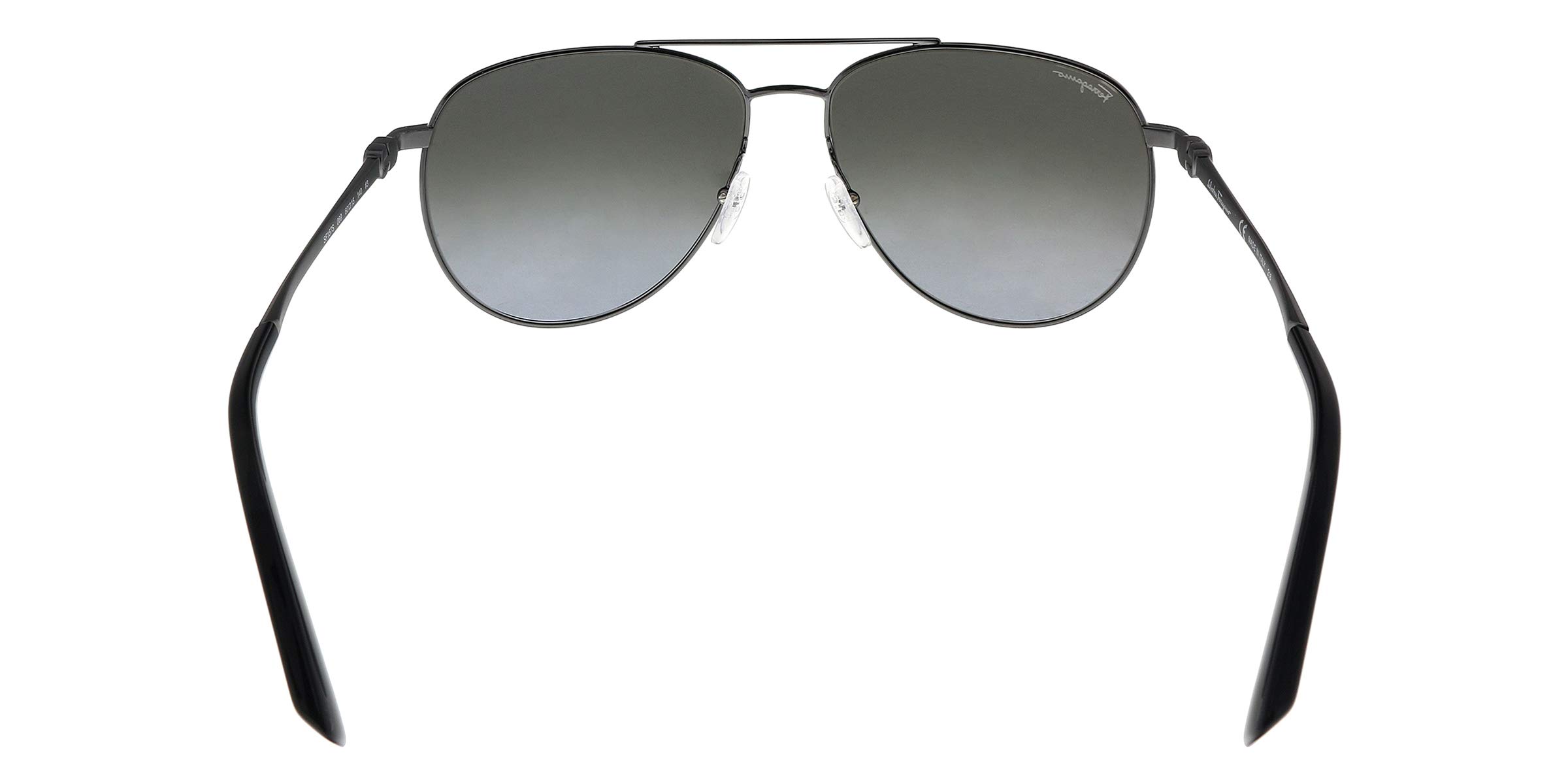 Salvatore Ferragamo Aviator Sunglasses SF157S 069 Ruthenium/Black 60mm 157