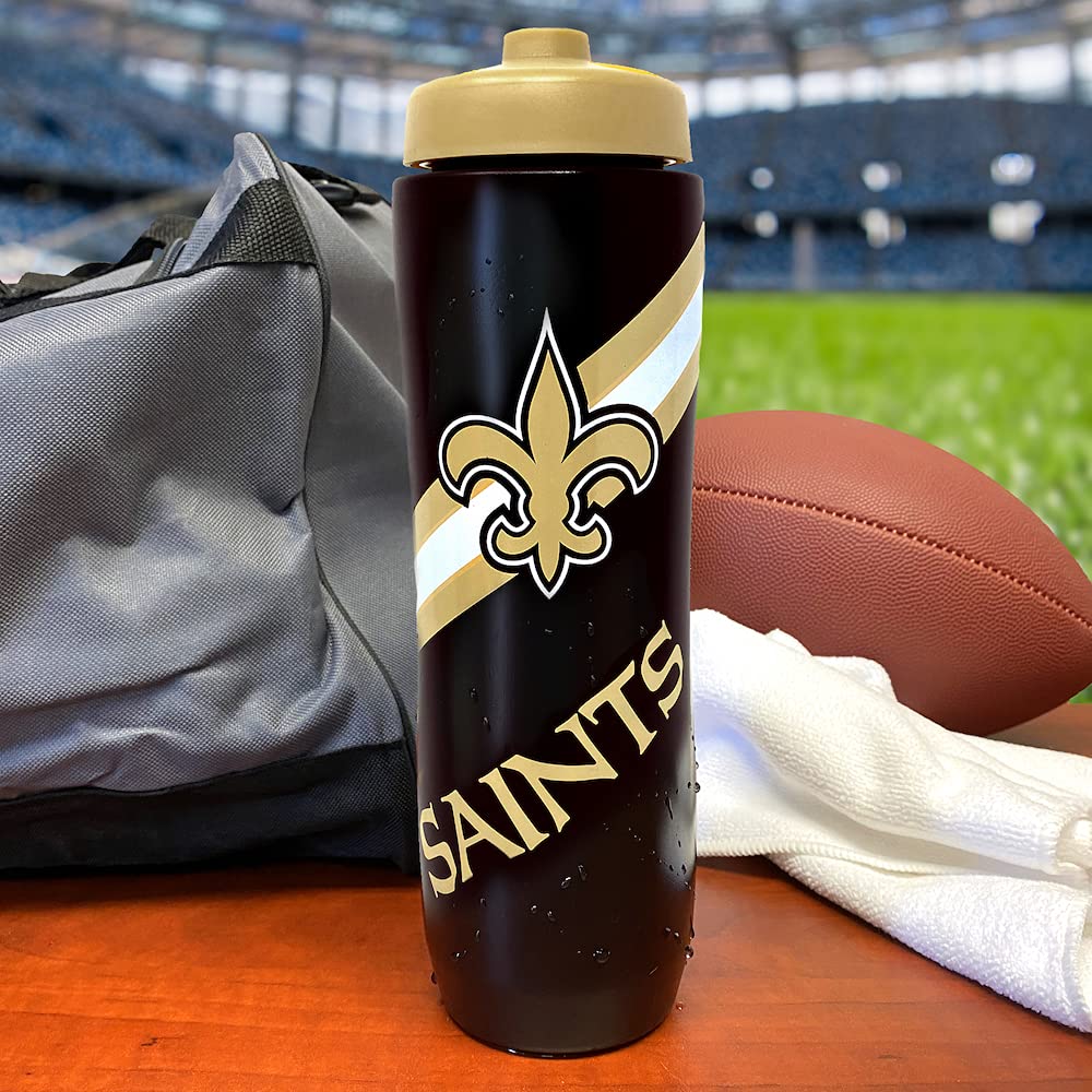 The Party Animal NFL New Orleans Saints Squeezy Water Bottle