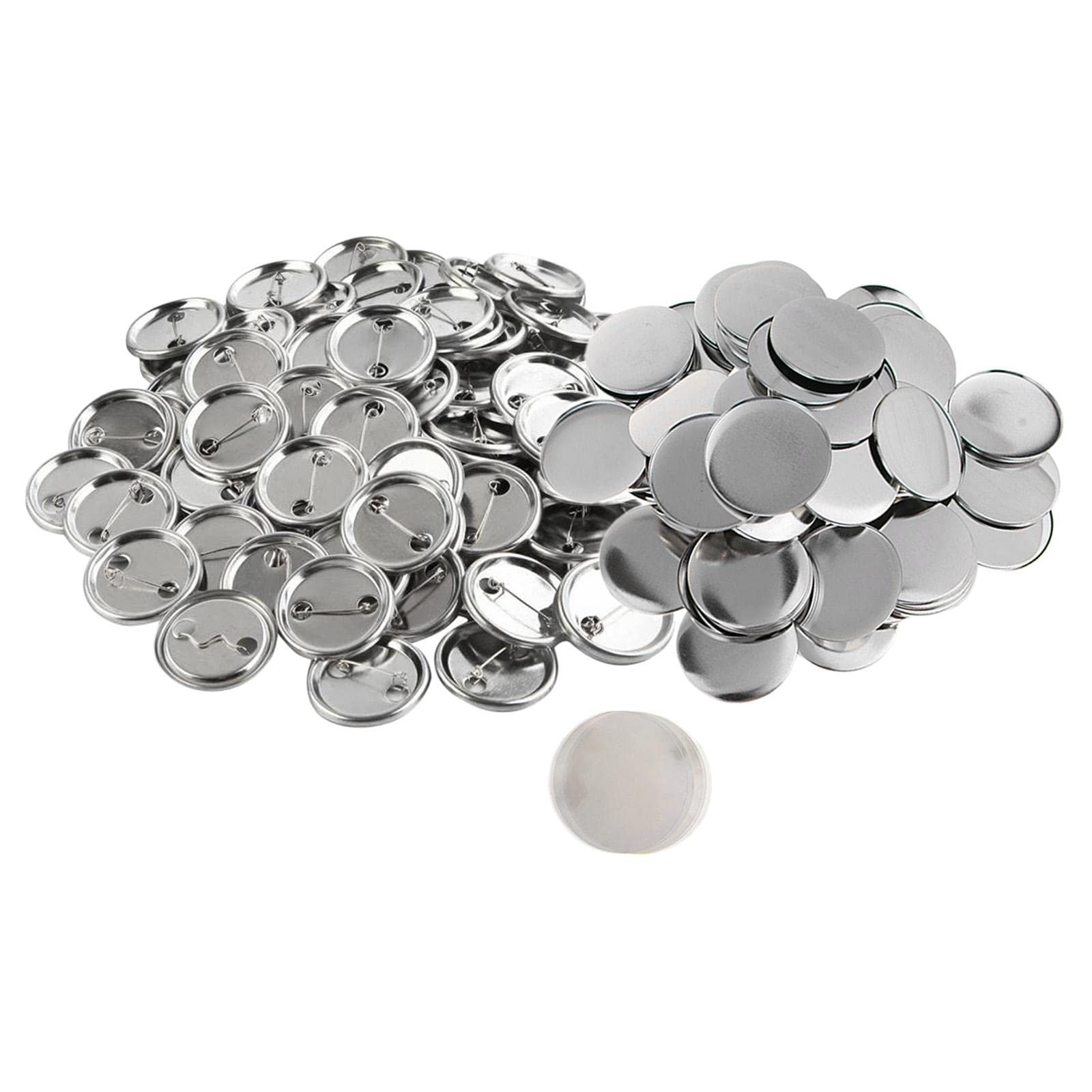Yiju 50Sets/100Sets 75/37/25 Mm Blank Button Badge Supplies Material Component for Button Maker Machine Making for Gifts Presents, 75mm 50sets