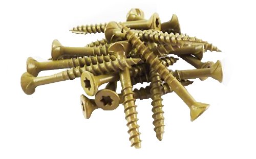 WoodPro Fasteners AP9X212-5 T25 5-Pound Net Weight 9 by 2-1/2-Inch All Purpose Wood Construction Screws, 500-Piece, Gold