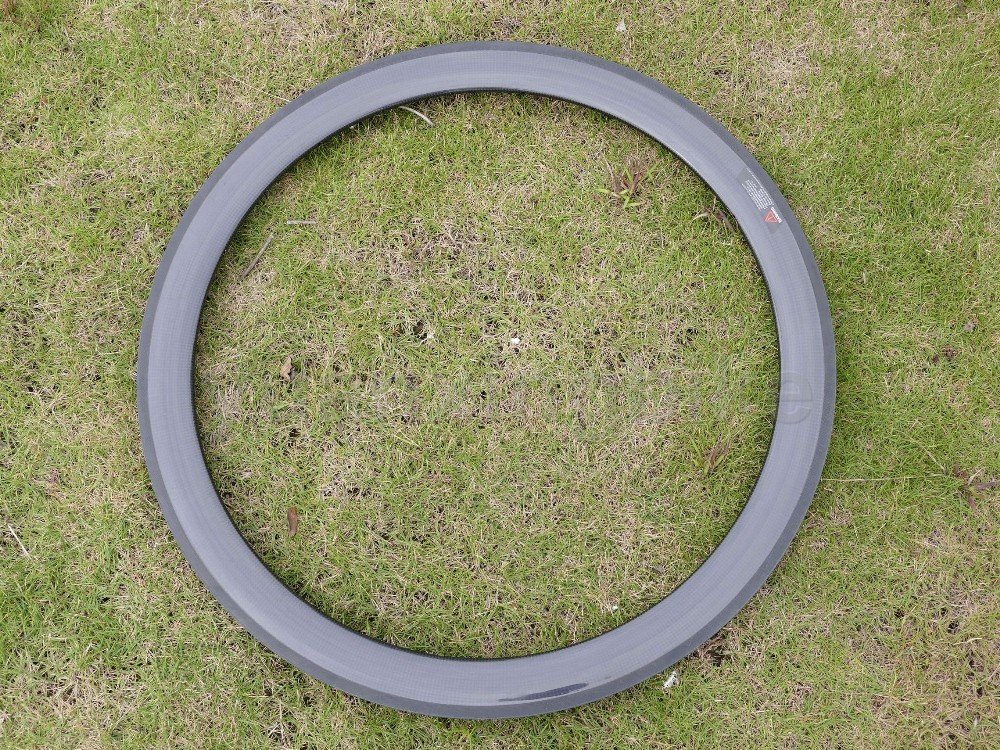 Toray Carbon Wheel Rims Full Carbon 3K Matt Road Bike Tubular Wheel Rim 50mm Basalt Brake Side Width 25mm / Holes : 24, 24