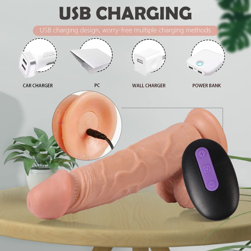 Silicone Realistic Dildo for Beginners Flexible Lifelike Penis for Women Couple for G-Spot Stimulation Dildos 8 Inches