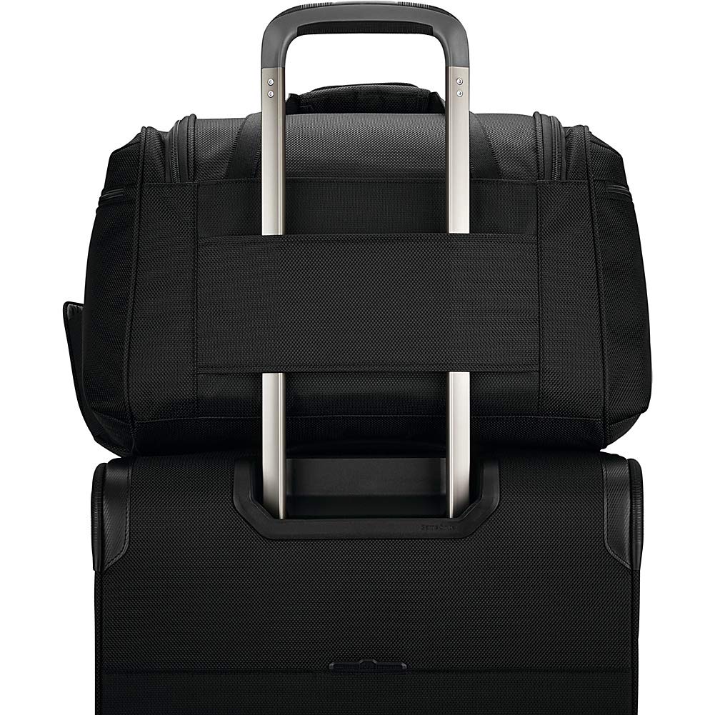 Samsonite Lineate Softside Expandable Luggage with Spinner Wheels, Obsidian Black, Travel Tote