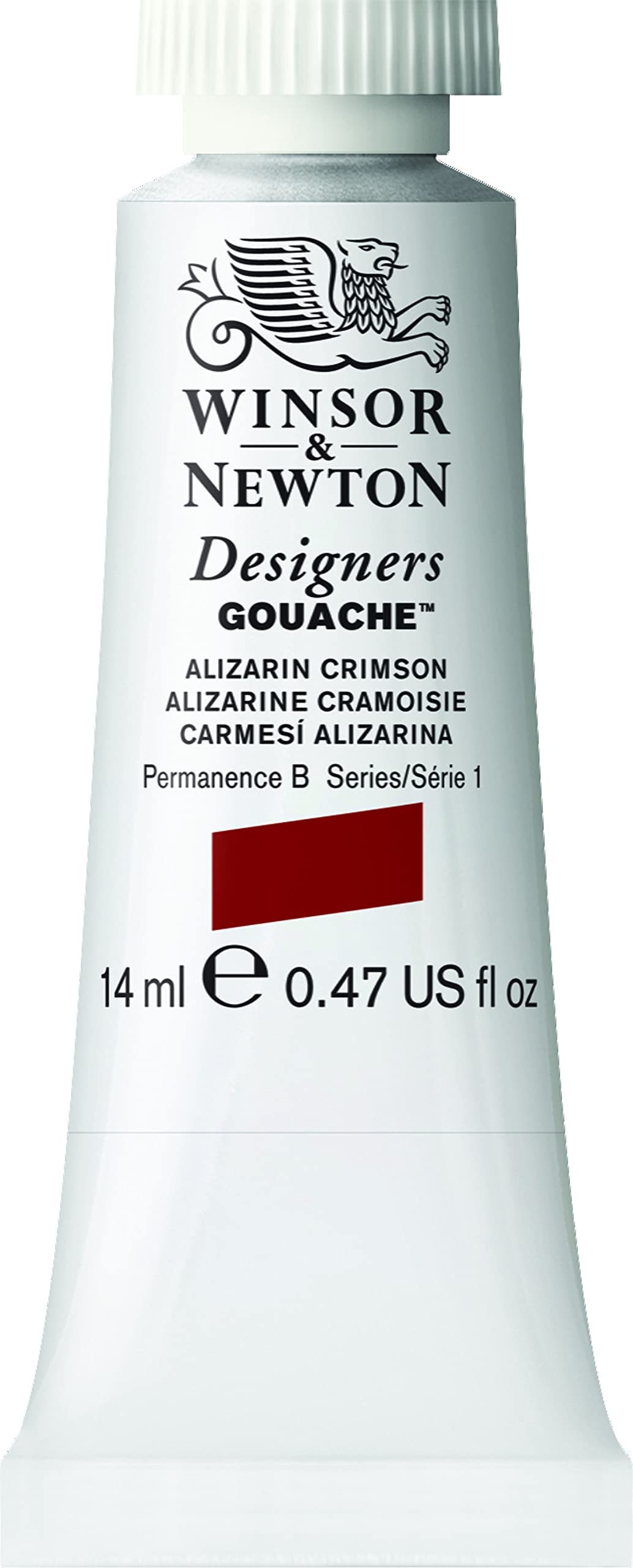 Winsor & Newton Designer's Gouache, 14 ml (0.47oz) tube, Alizarin Crimson