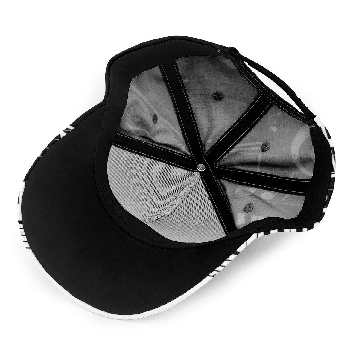 Unisex Fashion Classic Low Profile Baseball Cap Dad Hat Soft Adjustable Trucker Cap for Running Cycling Hiking Golf Outdoor - Piano Keys with Musical Notes