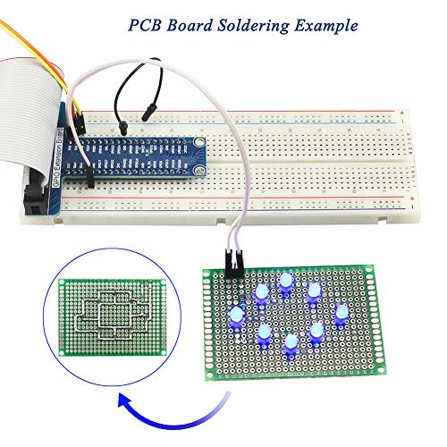 WayinTop Electronics Component Fun Kit w/E-Book, Upgraded Electronic Starter Kit with Breadboard Jumper Wires Kit, PCB Soldering Kit, LEDs & Resisitor Kit for Arduino/for Raspberry pi/ESP32/ESP8266