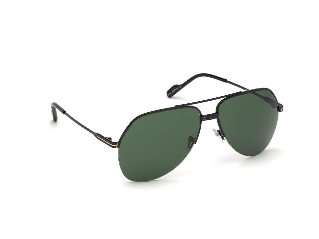 Tom Ford Aviator Sunglasses TF644 Wilder-02 01N Shiny Black 62mm FT0644