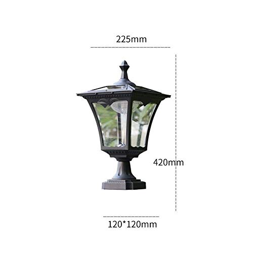 Xungzl Victoria Outdoor LED Solar Column Headlights Fence Door Post Headlights IP65 Waterproof Rust-Proof Garden Villa Landscape Lights Home Engineering Column Headlights