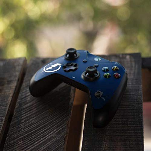 Skinit Decal Gaming Skin compatible with Xbox One Elite Controller - Officially Licensed NHL Tampa Bay Lightning Logo Design