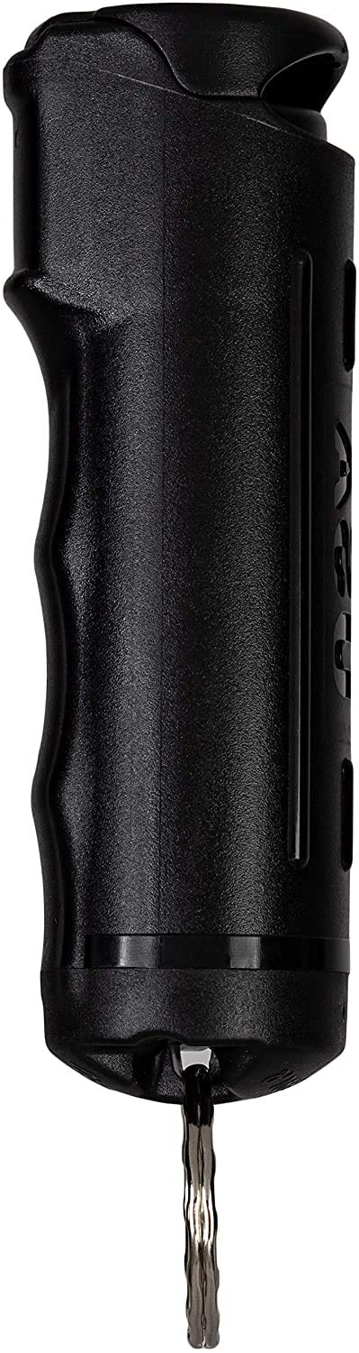 POLICE MAGNUM 2 Pepper Spray 1/2oz Black Flip Top Molded Keychain Security Self Defense Police Strength