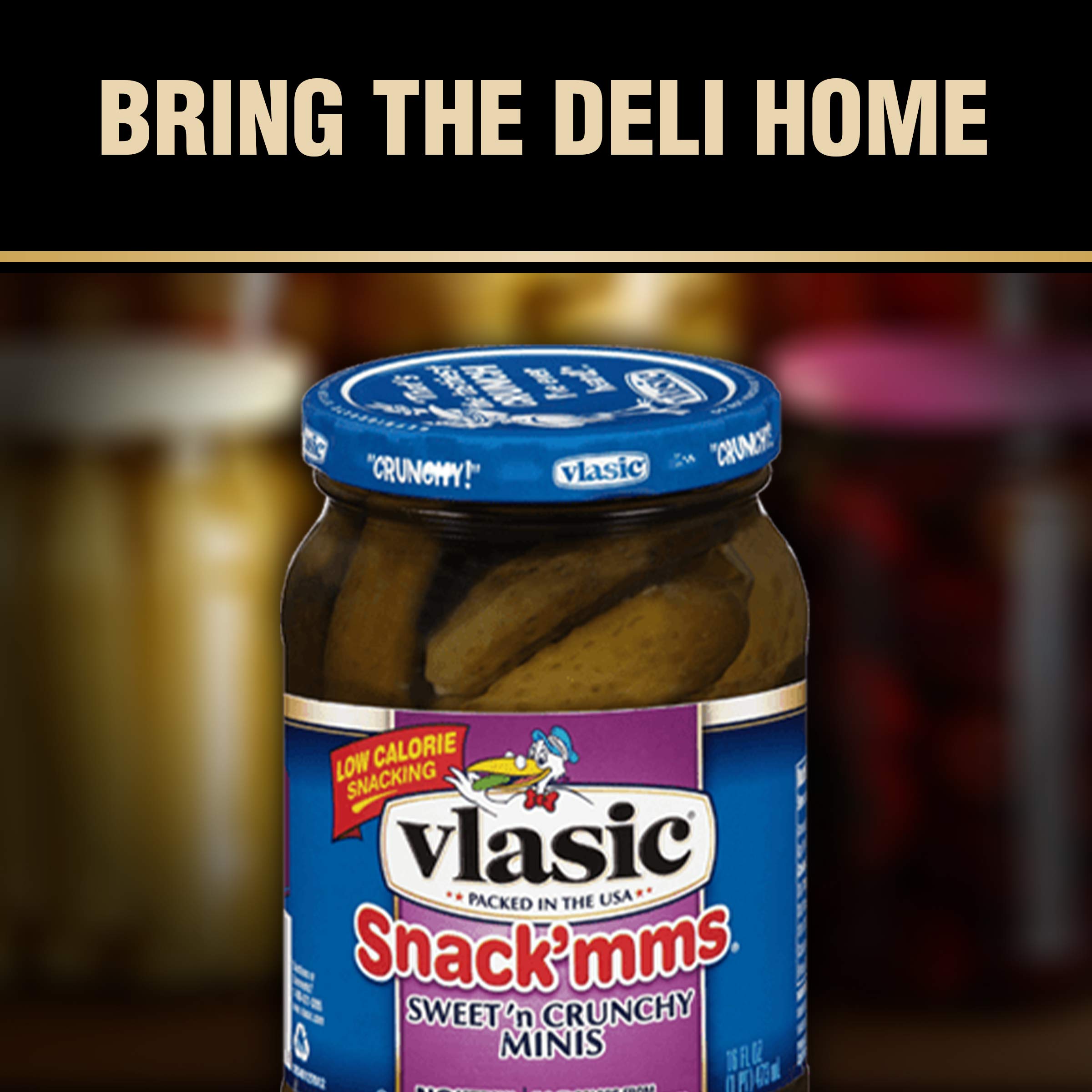 Vlasic Snack'mms Sweet'n Crunchy Mini Pickles, 16 FL OZ