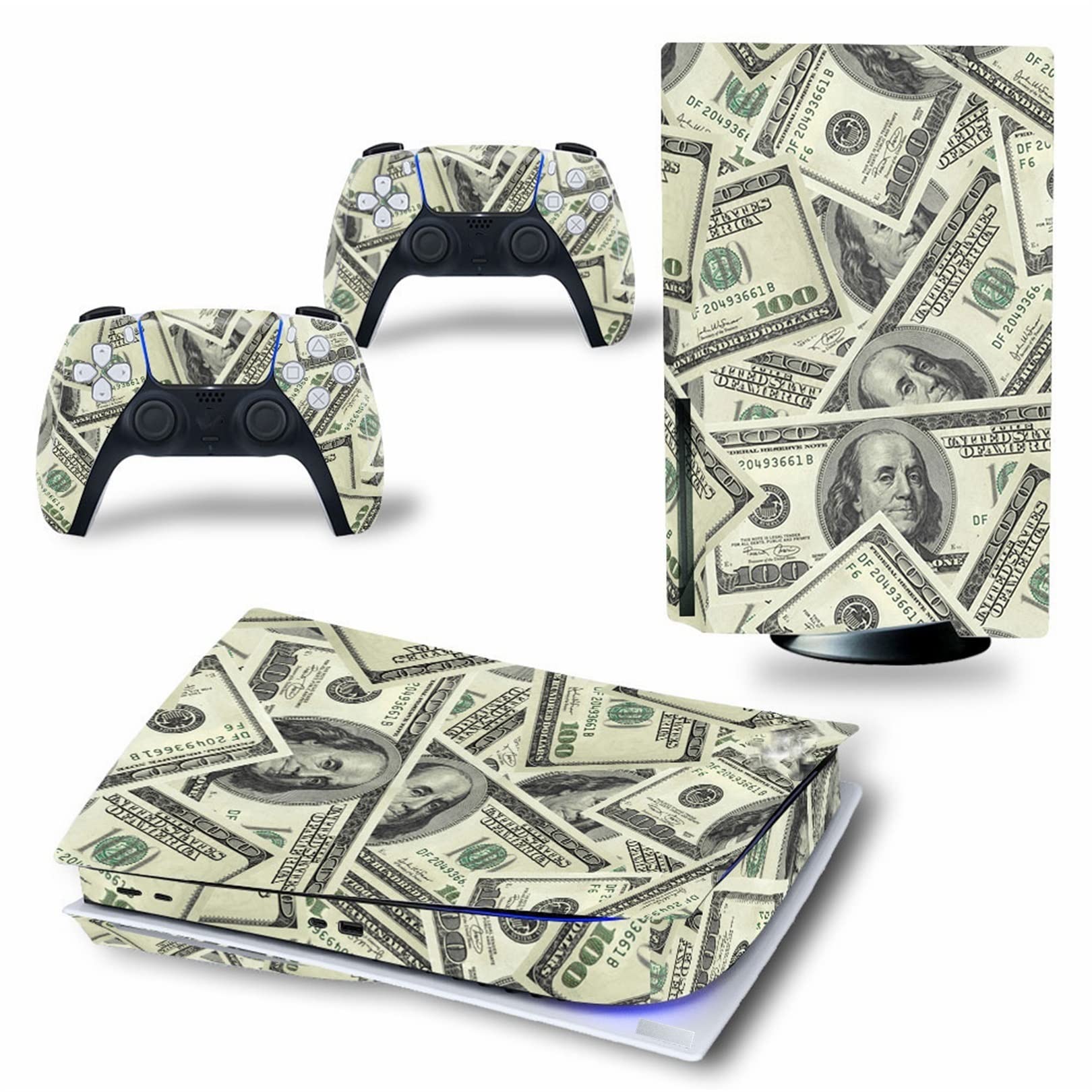 WREXIL LEEWEE for PS5 Skin Disc Edition & Digital Edition Console and Controller Vinyl Cover Skins Wraps Scratch Resistant, Compatible with for PS5 163646 No Foaming (Size : Digital Edition)