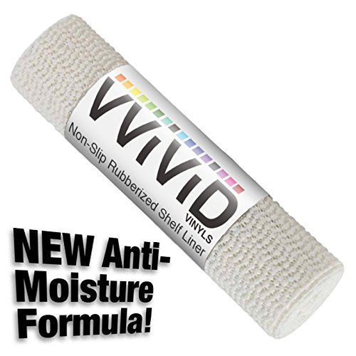 VViViD Non-Slip Rubberized Plastic Mesh Shelf and Drawer Liner Non-Adhesive Sheets (12 Inch x 20ft, White)