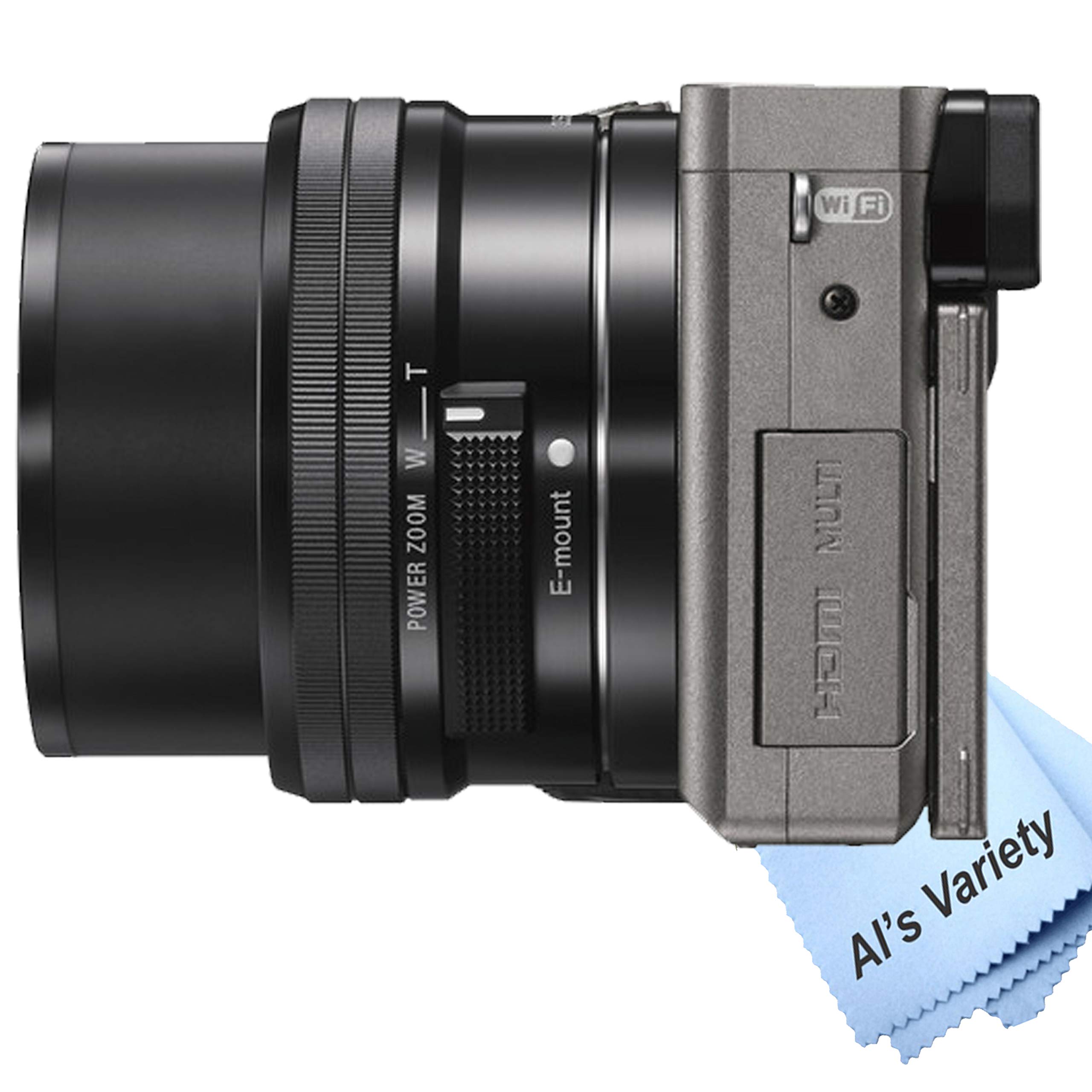Sony Alpha a6000 (Graphite) Mirrorless Digital Camera with 16-50mm Lens + 32GB Card, Tripod, Case, and More (18pc Bundle)