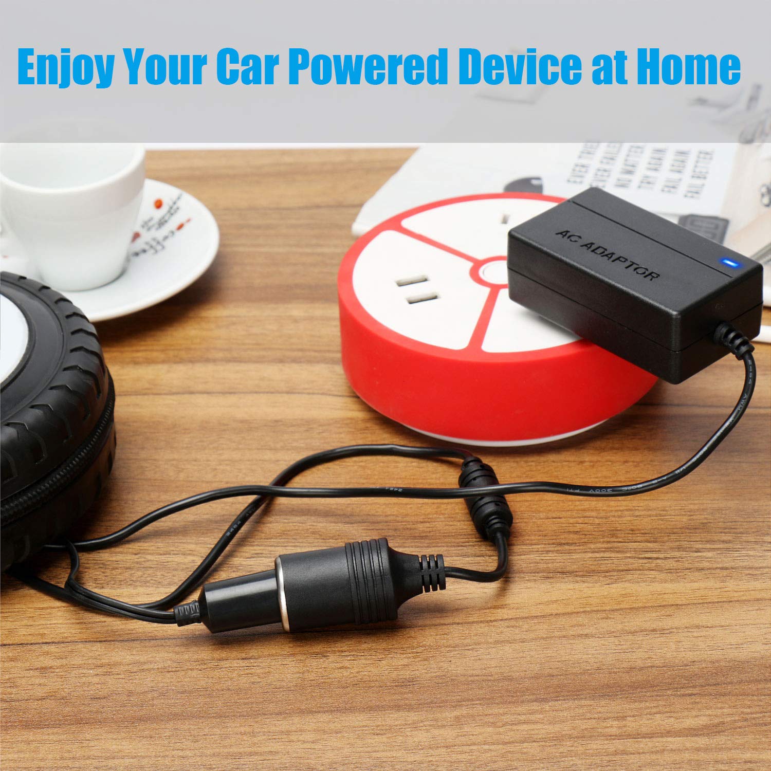 YONHAN AC to DC Converter 24W 2A Car Cigarette Lighter Socket 100~250V to 12V AC/DC Supply Adapter Transformer, is NOT Compatible with Any Devices which Start/Working Current May Surpass 2 Amperes