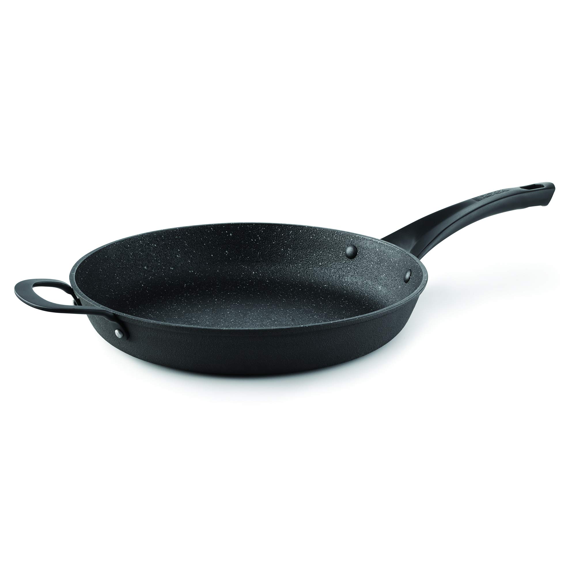 THE ROCK by Starfrit 060902-004-0000 12" Cast Iron Fry Pan, Black