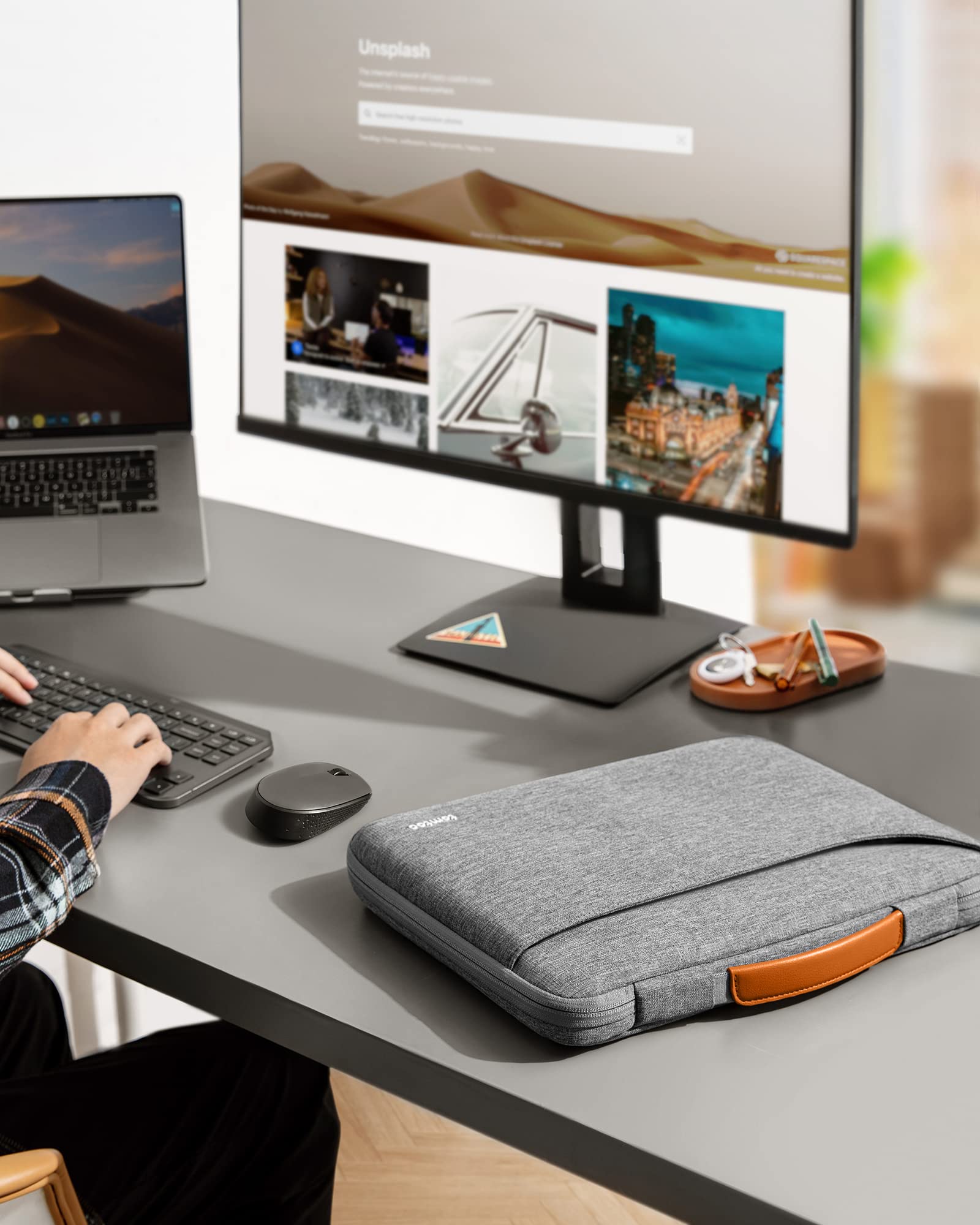 tomtoc 360 Protective Laptop Sleeve Case for 13-inch New Surface Pro 11/10/9/8/X with Surface Pro Flex/Signature Keyboard, 13.8-inch Surface Laptop 7th, Copilot+ PC, Water-Resistant Laptop Carry Bag