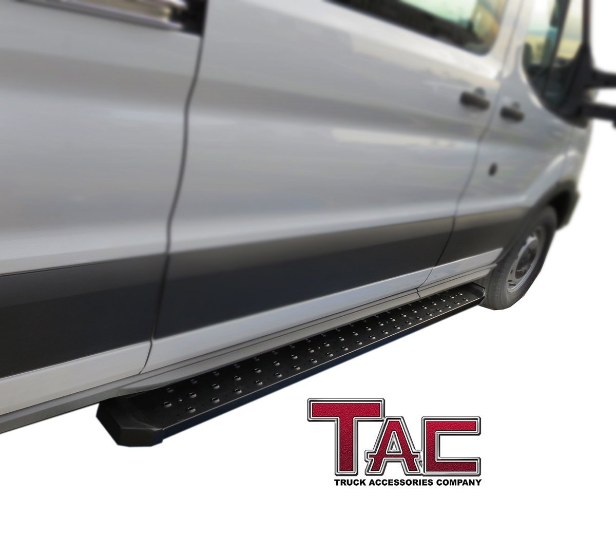 TAC 6.5β Running Boards Fit 1999-2014 Ford Econoline Van (Full Size) Truck Pickup Utility Black Rattler Steel Running Boards Side Steps Nerf Bars Step Rails (2 Pieces Running Boards)