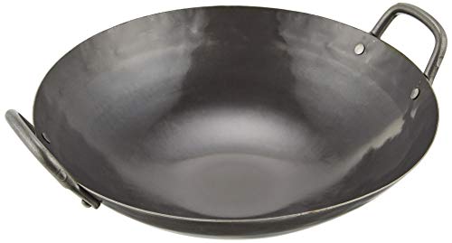 山田工業所 Yamada Iron Hammered Wok 27cm (Plate Thickness 1.2mm) Black