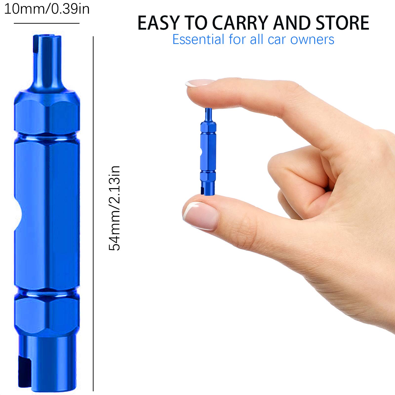 VANICE Valve Core Remover Tool Presta Schrader Tire Valve Repair Tool for Bicycle, Cars, SUV, Bike, Motorcycles Tyre/Blue